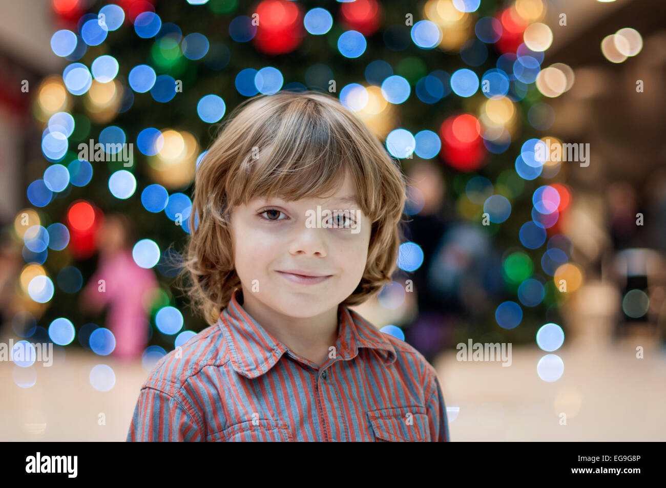 Portrait of blond boy (6-7 Stock Photo - Alamy