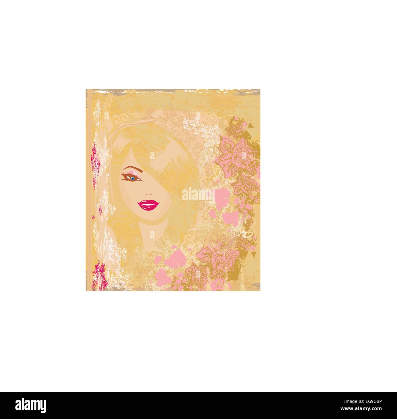 Abstract Beautiful Woman Poster Stock Vector Image And Art Alamy