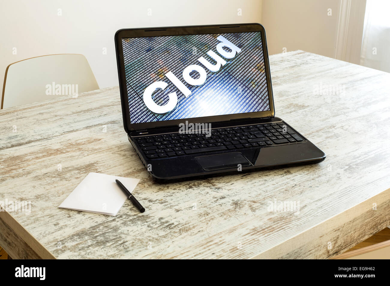 The word Cloud on a Laptop computer Stock Photo - Alamy