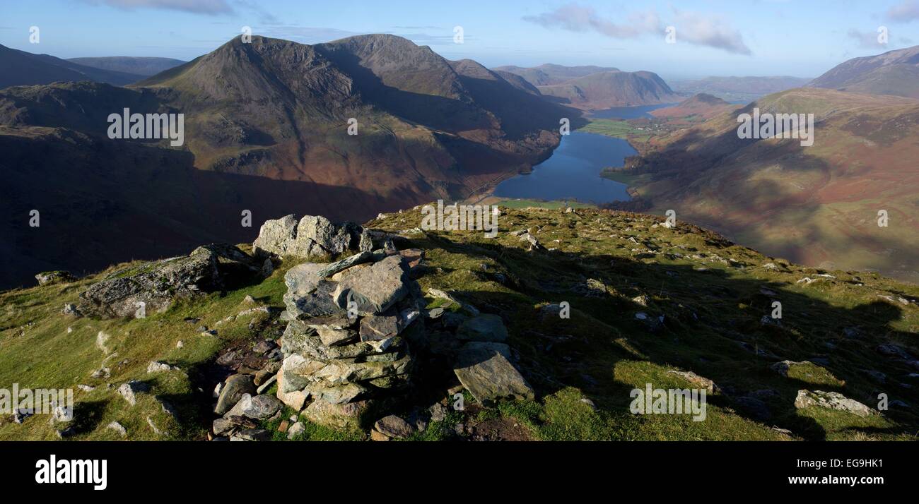 Buttermere High Stile ridge from Fleetwith pike Stock Photo - Alamy