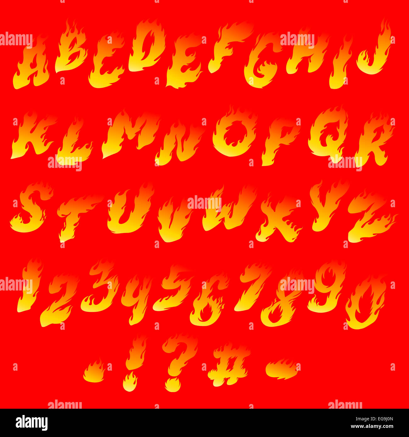 Fire font hi-res stock photography and images - Alamy