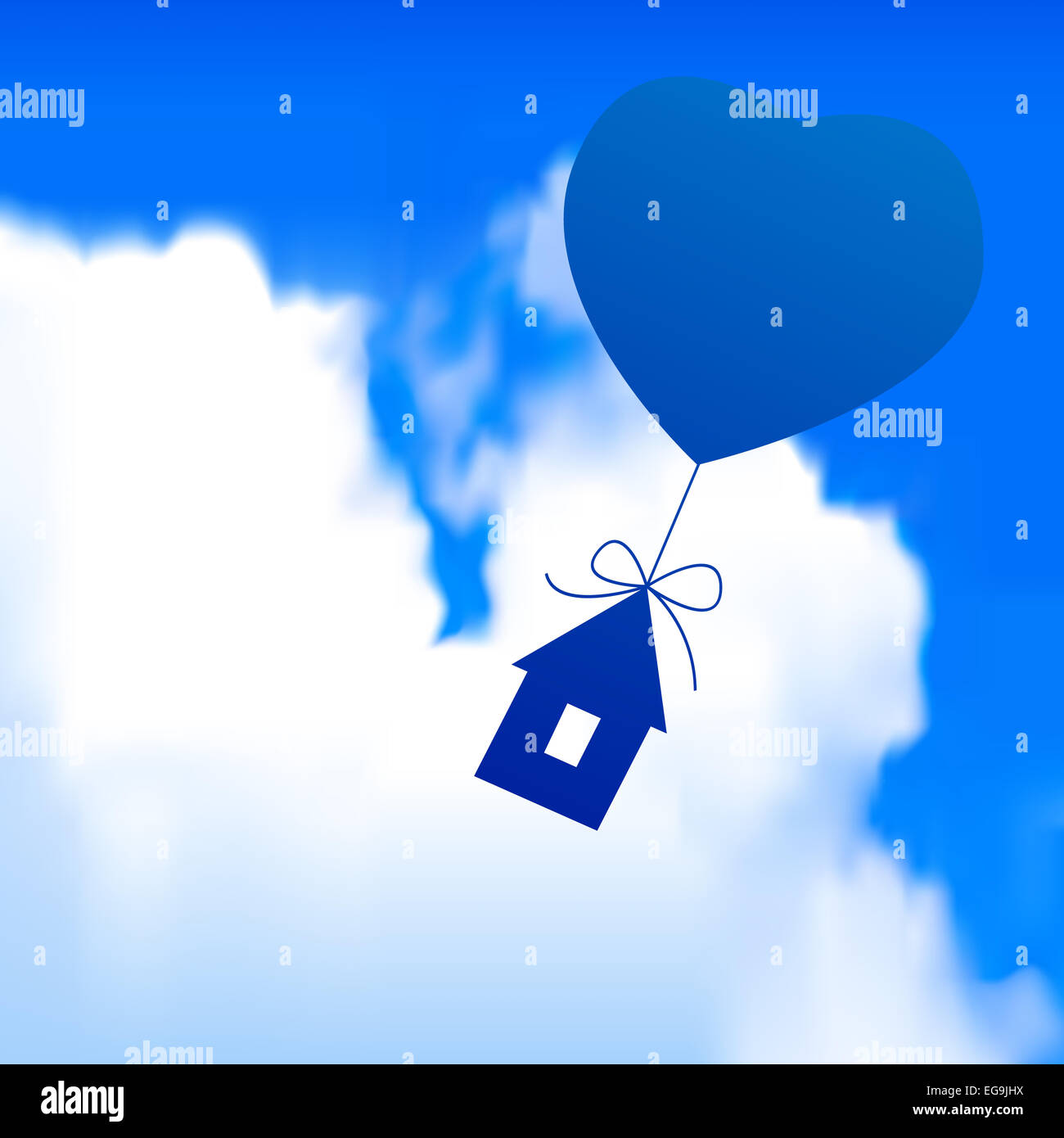 Flying house sign hi-res stock photography and images - Alamy