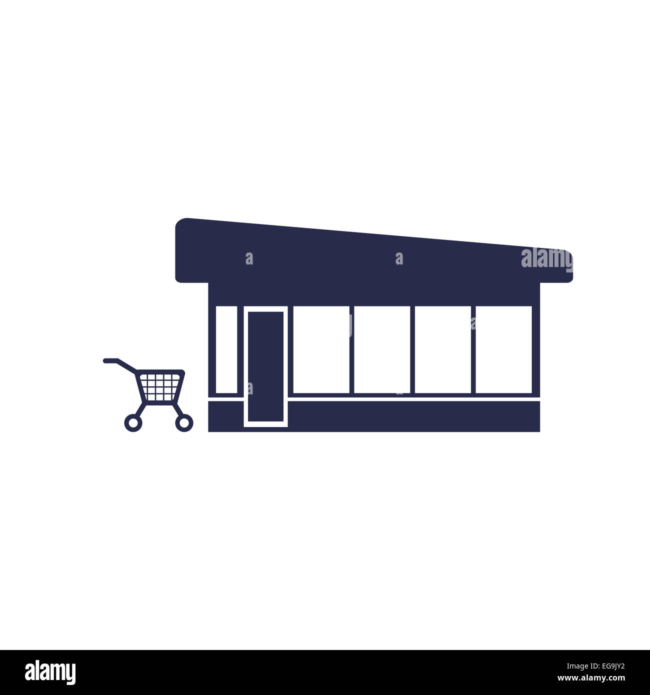 Supermarket trolley silhouette Cut Out Stock Images & Pictures - Alamy