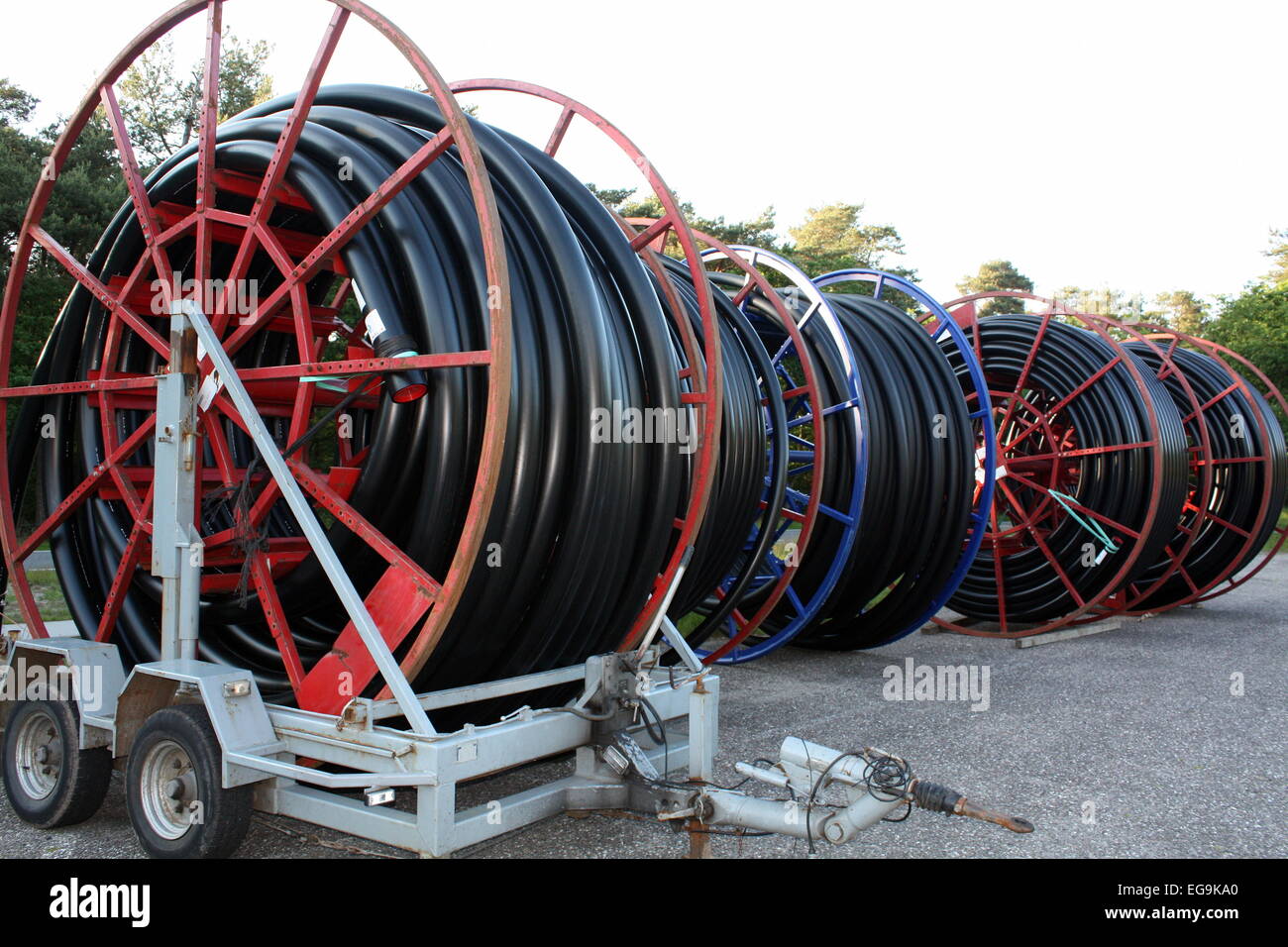 Cable drums hi-res stock photography and images - Alamy