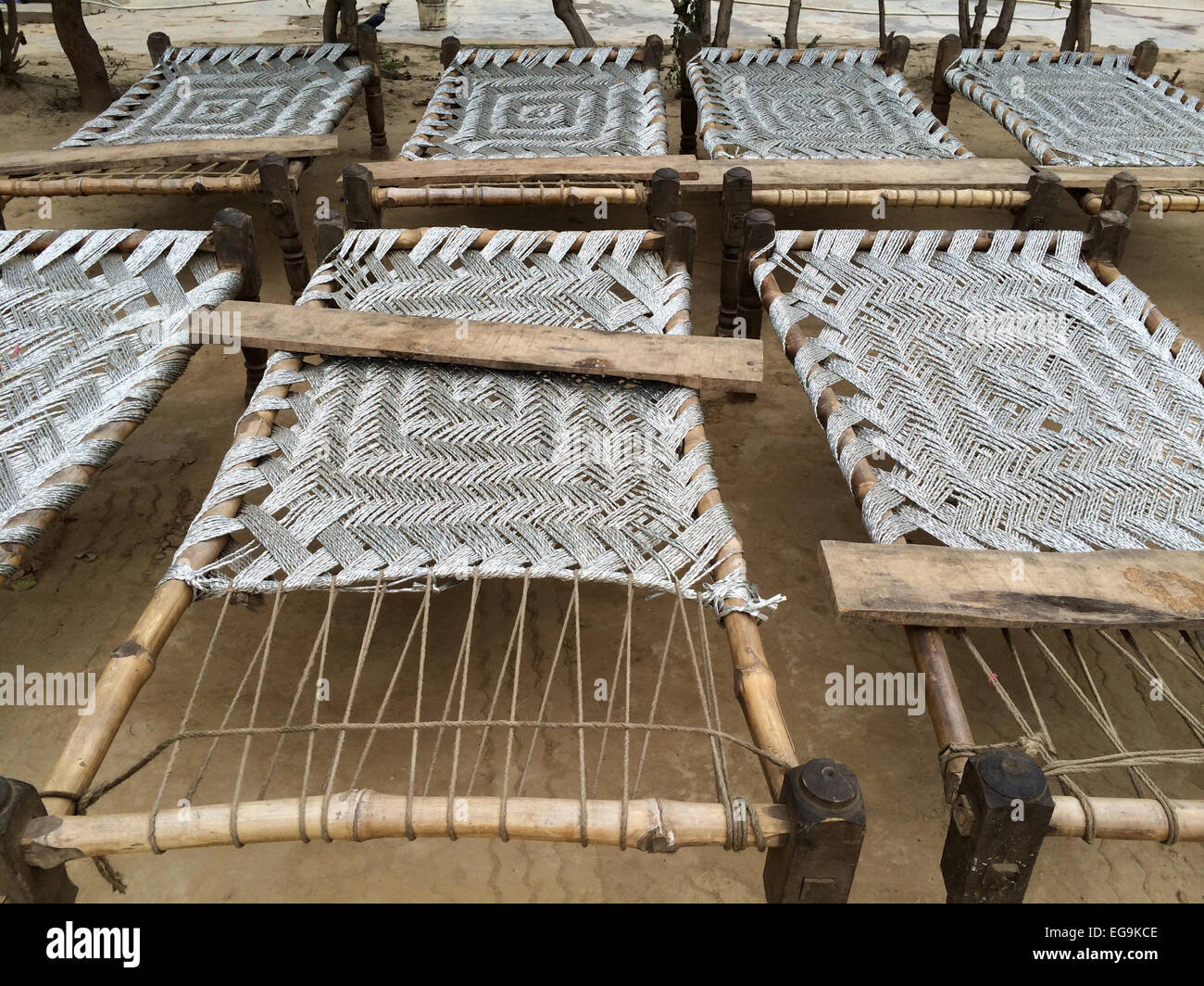 India, "Charpoi" traditional bed used in villages Stock Photo - Alamy