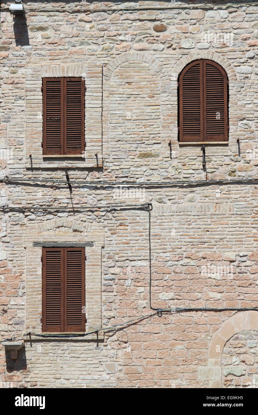 Italian style shutters in a old medieval palace Stock Photo - Alamy