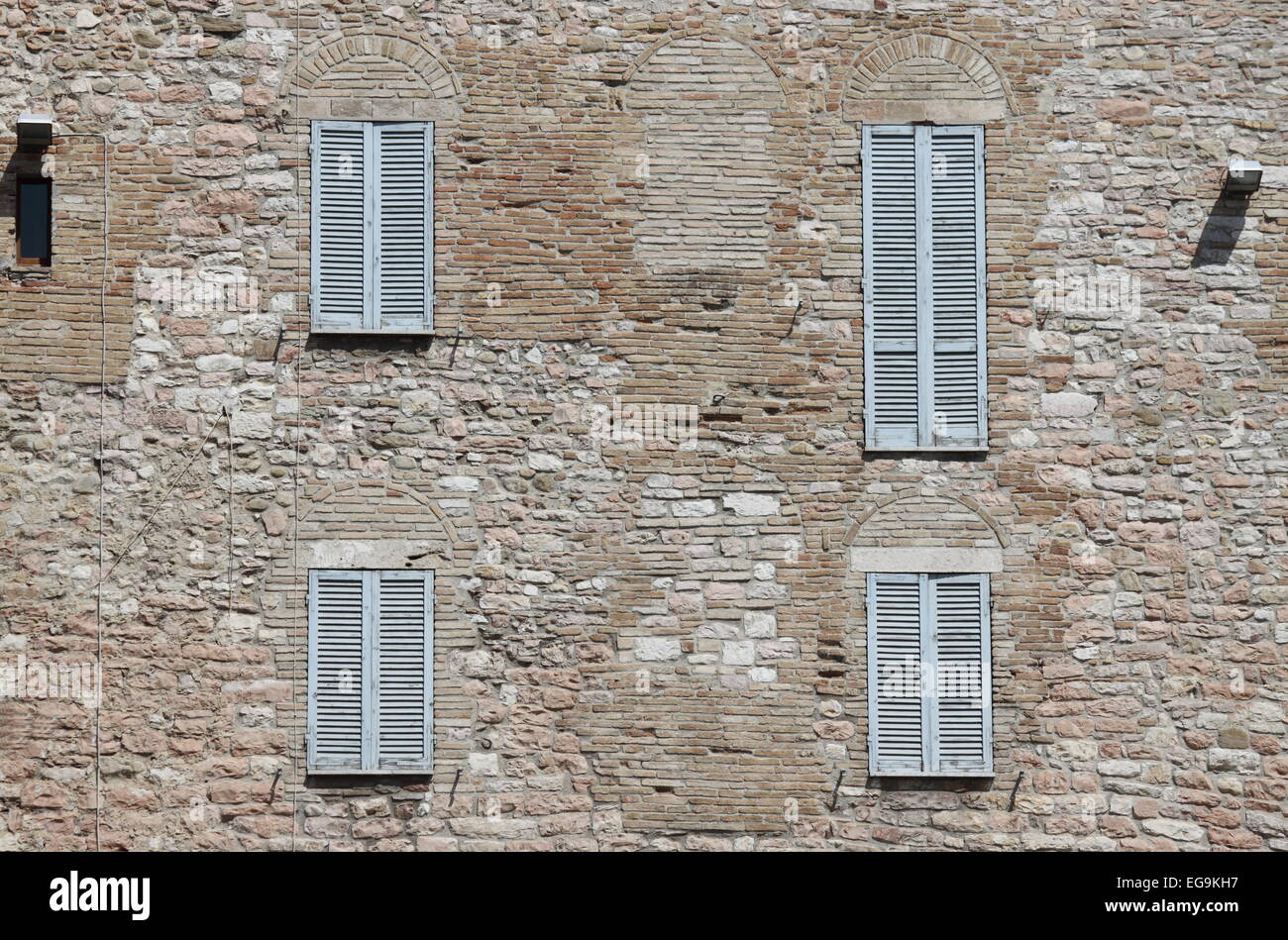 Italian style shutters in a old medieval palace Stock Photo - Alamy