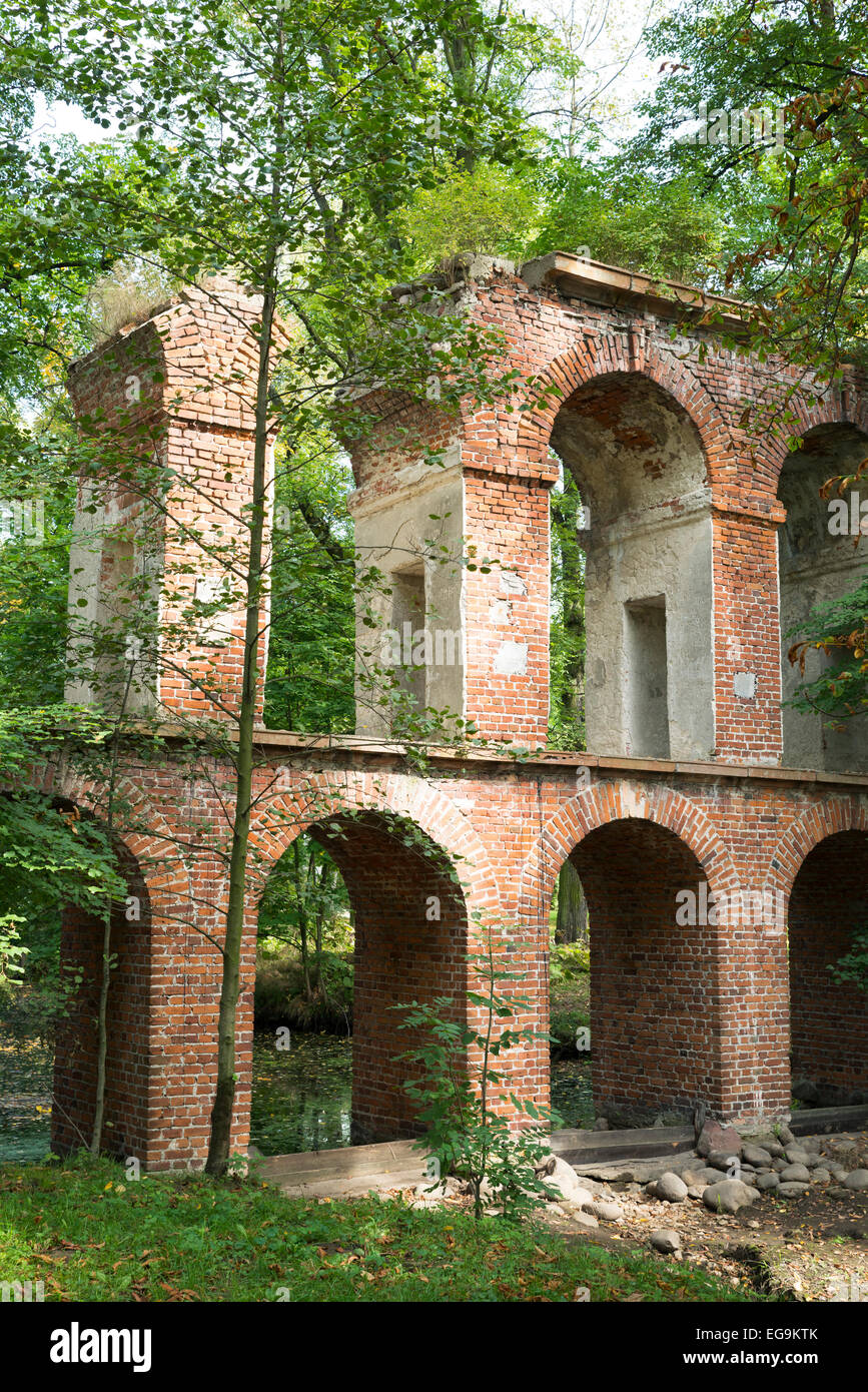 aqueduct in Arkadia Park, Gmina Nieborow, Lowicz County, Lodz ...