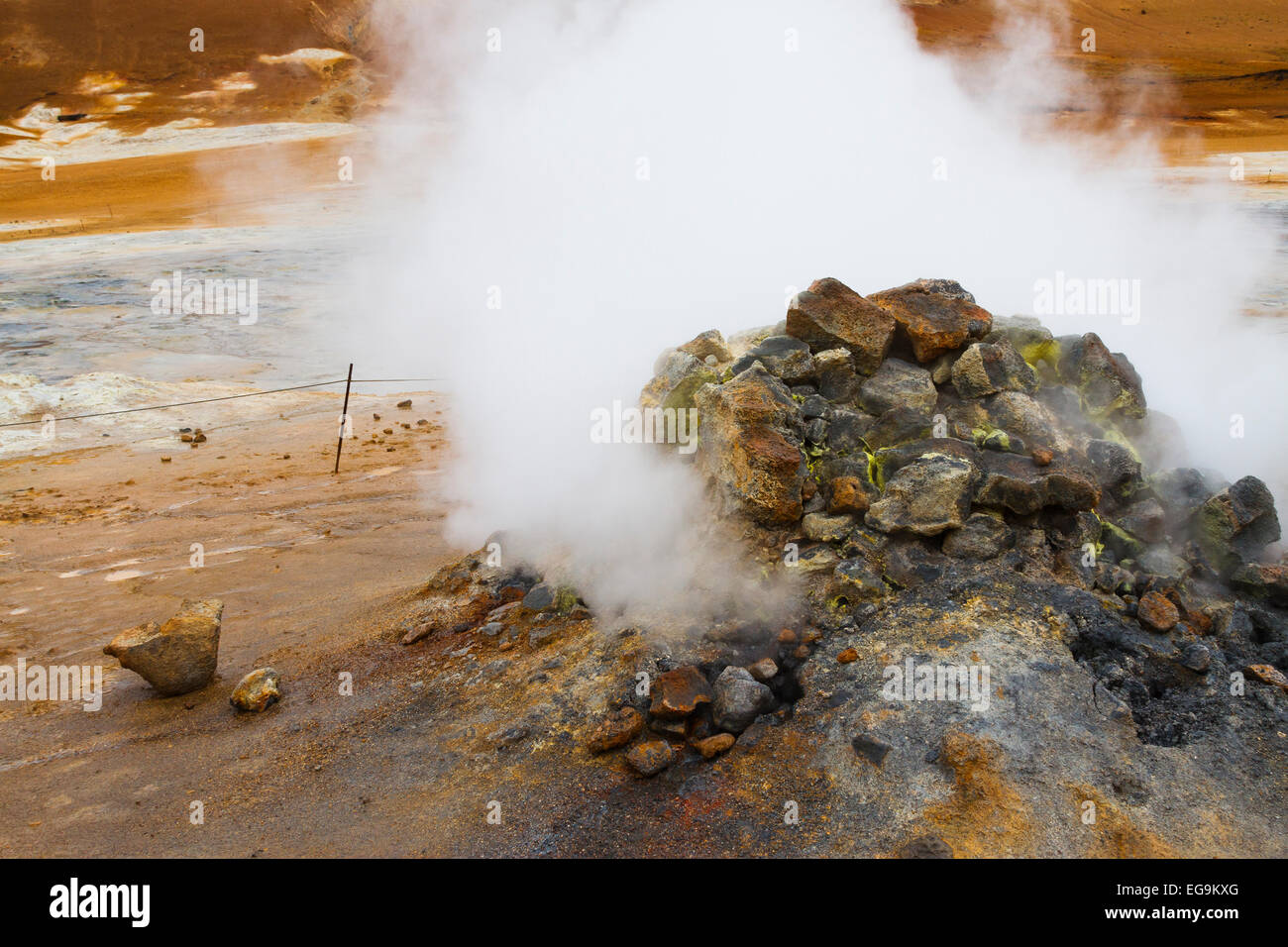 Solfatara. Hverarond geothermal area. Iceland, Europe Stock Photo - Alamy