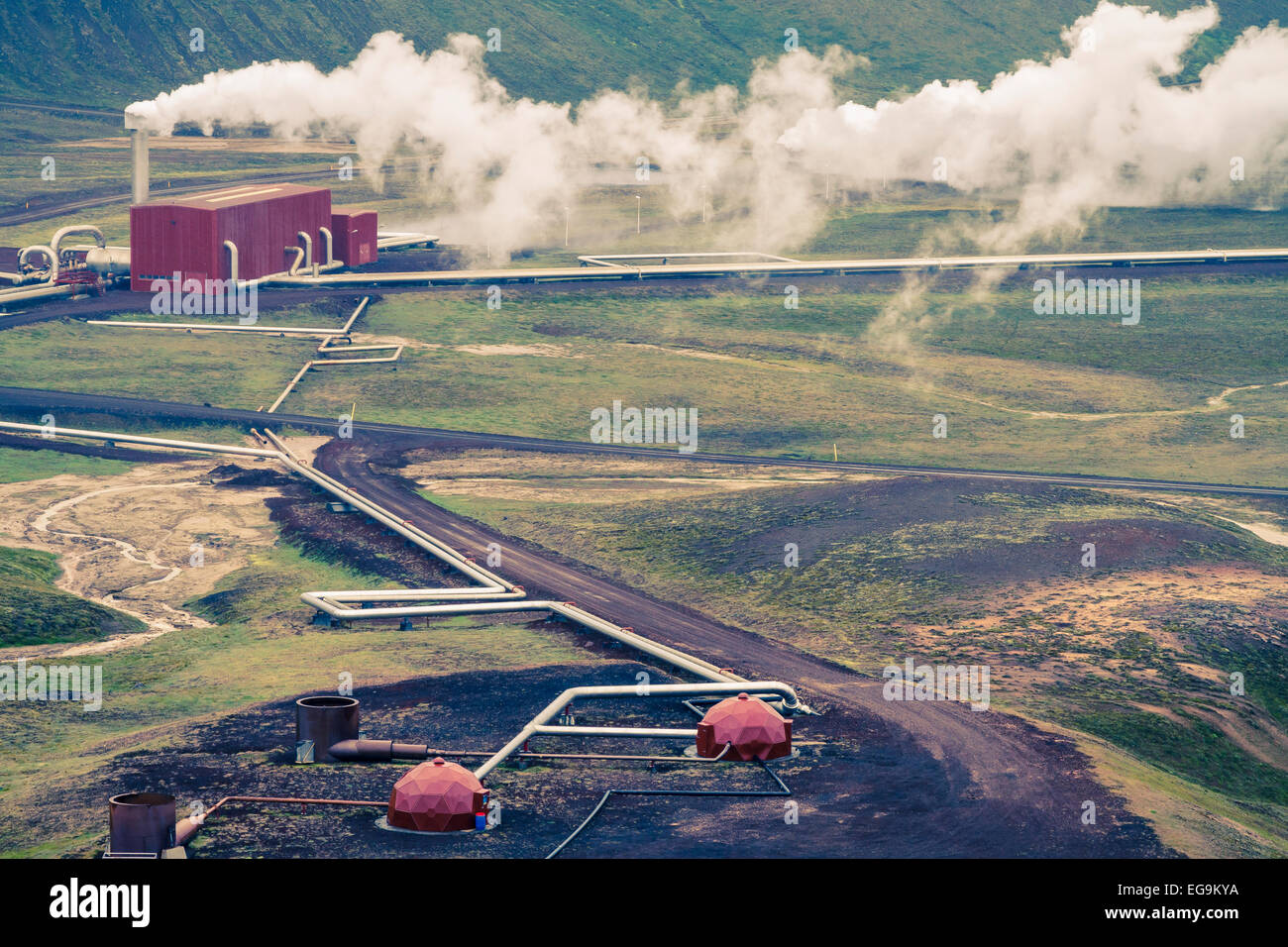 Krafla Geothermal Power Station. Iceland, Europe Stock Photo - Alamy