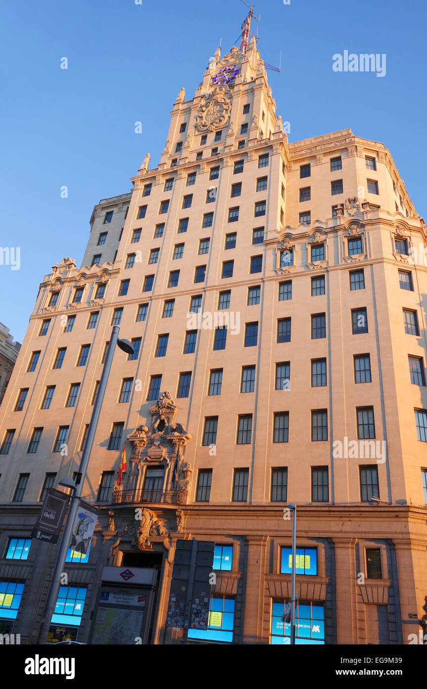 The Telefónica Building, skyscraper, Flagship Store of ...