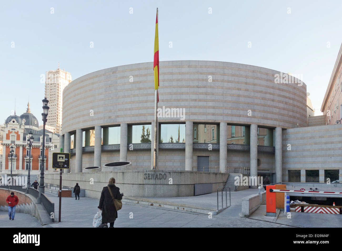 The new building of the Senate of Spain, upper house, Madrid, Spain ...