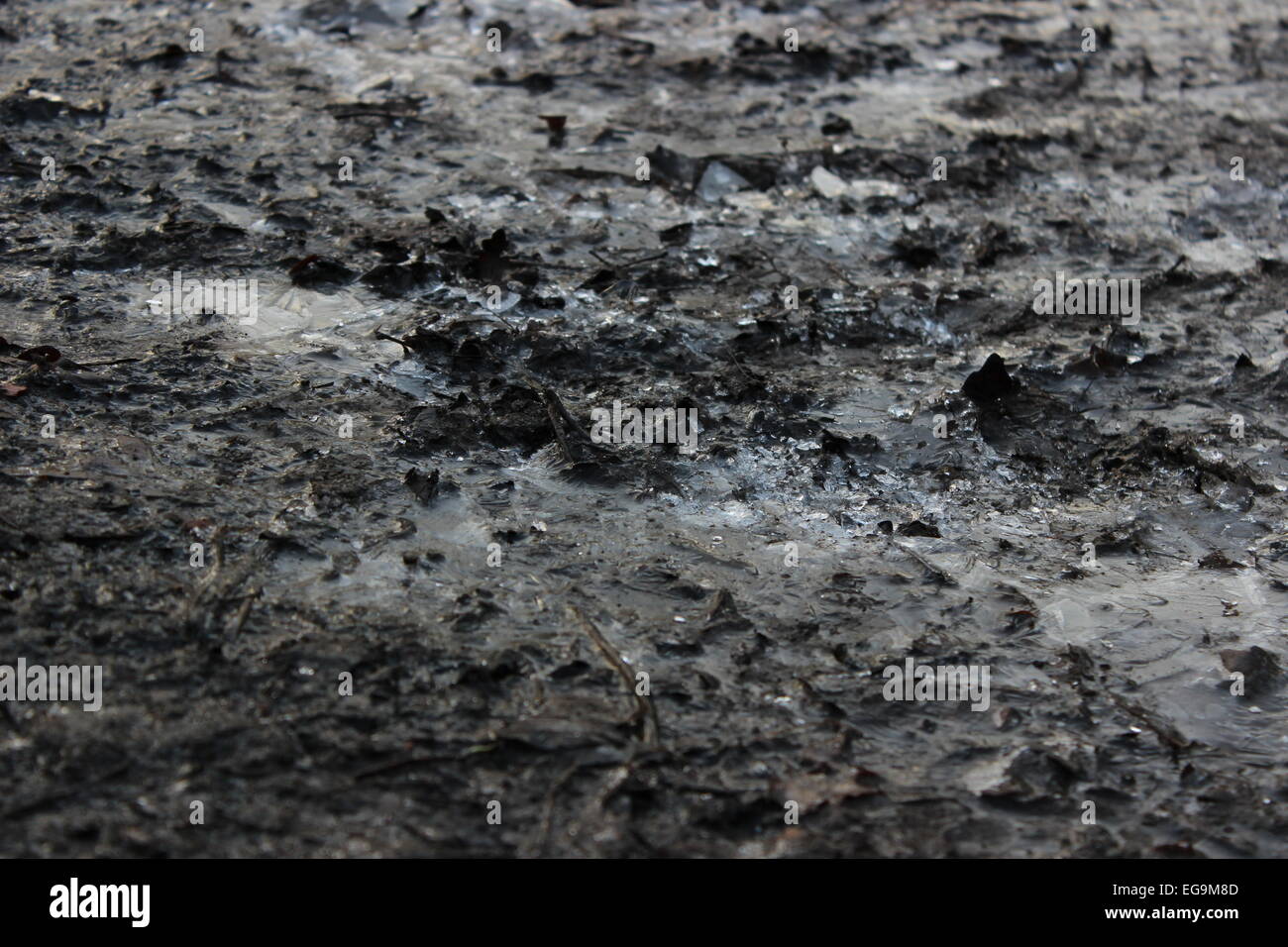 Soil with Ice close up Stock Photo - Alamy