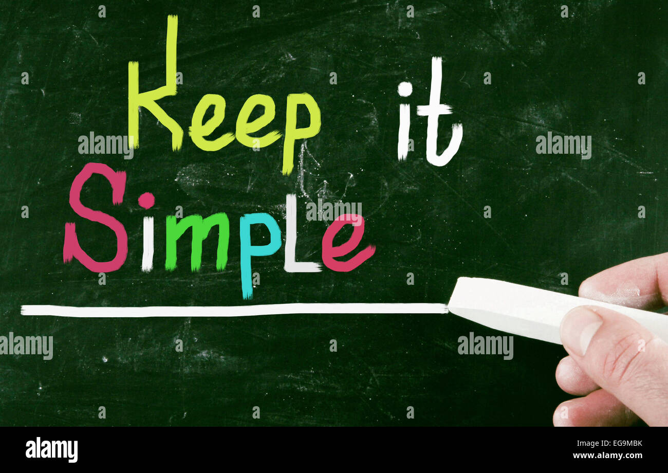 keep it simple Stock Photo - Alamy