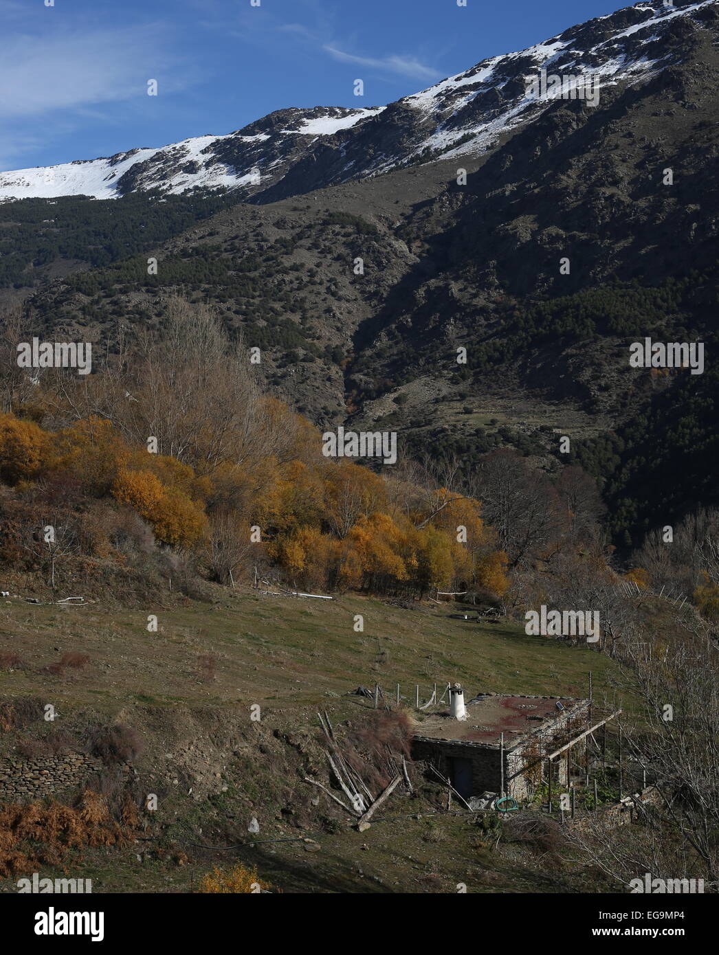 Spanish Cottage. Shepherds hut in Sierra Nevada above Trevelez Stock ...