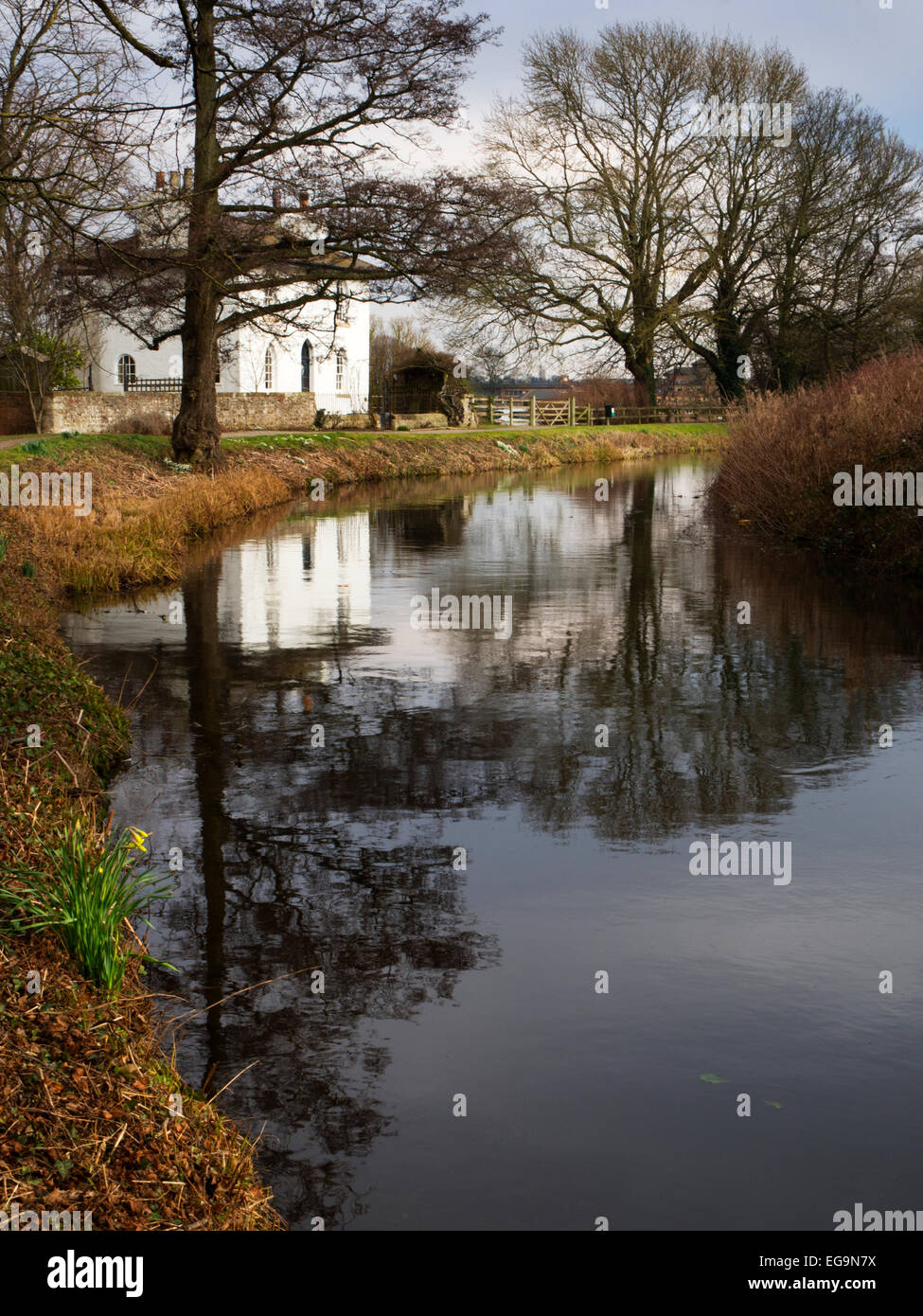 Ripon Canal and Former Lock Keepers House near Rhodesfield Lock Ripon ...