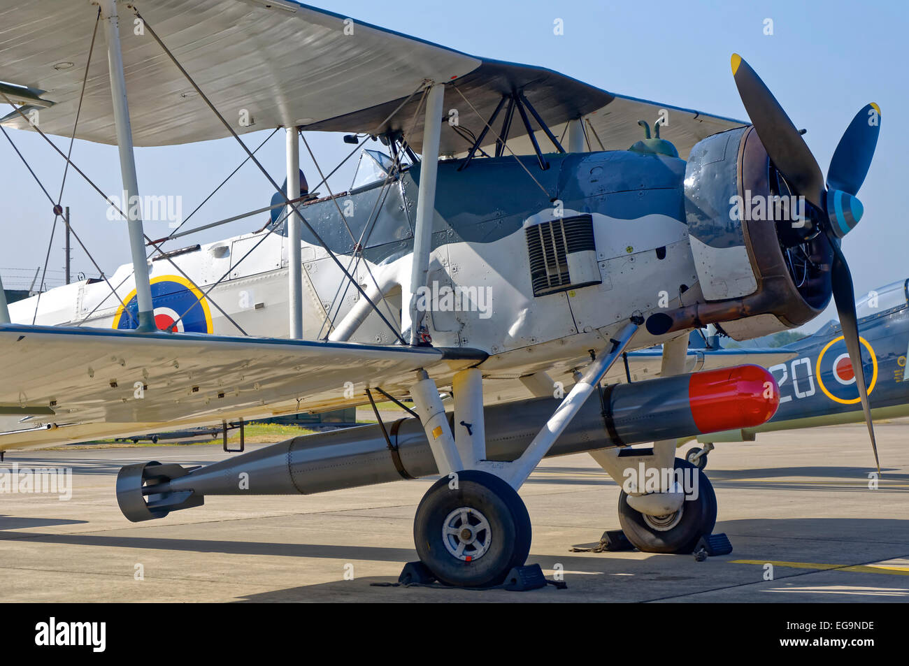 Fairey Swordfish Mk 1 (aka "Stringbag") torpedo bomber on static ...
