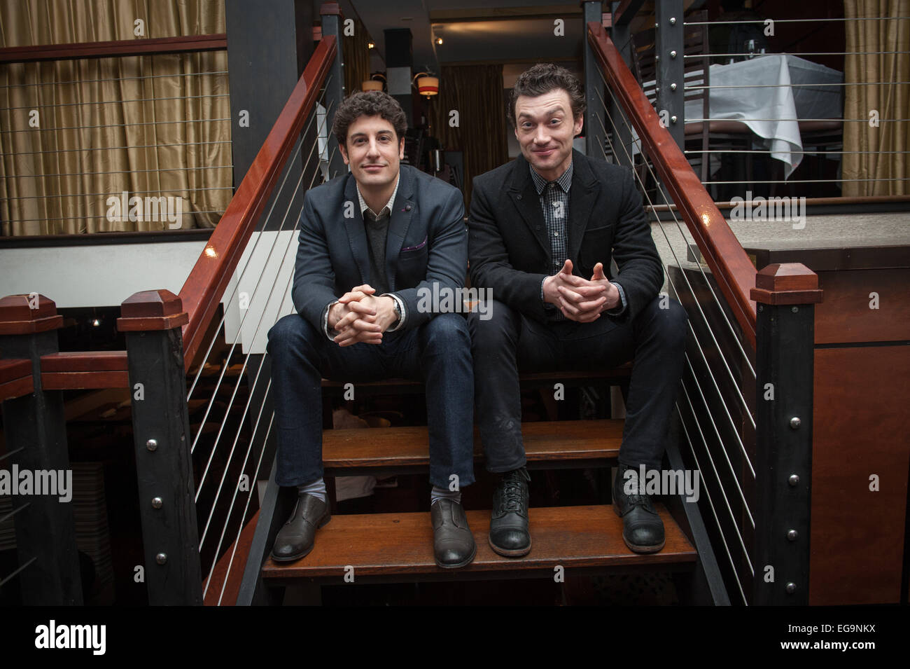 Manhattan, New York, USA. 19th Feb, 2015. JASON BIGGS and BRYCE PINKHAM ...