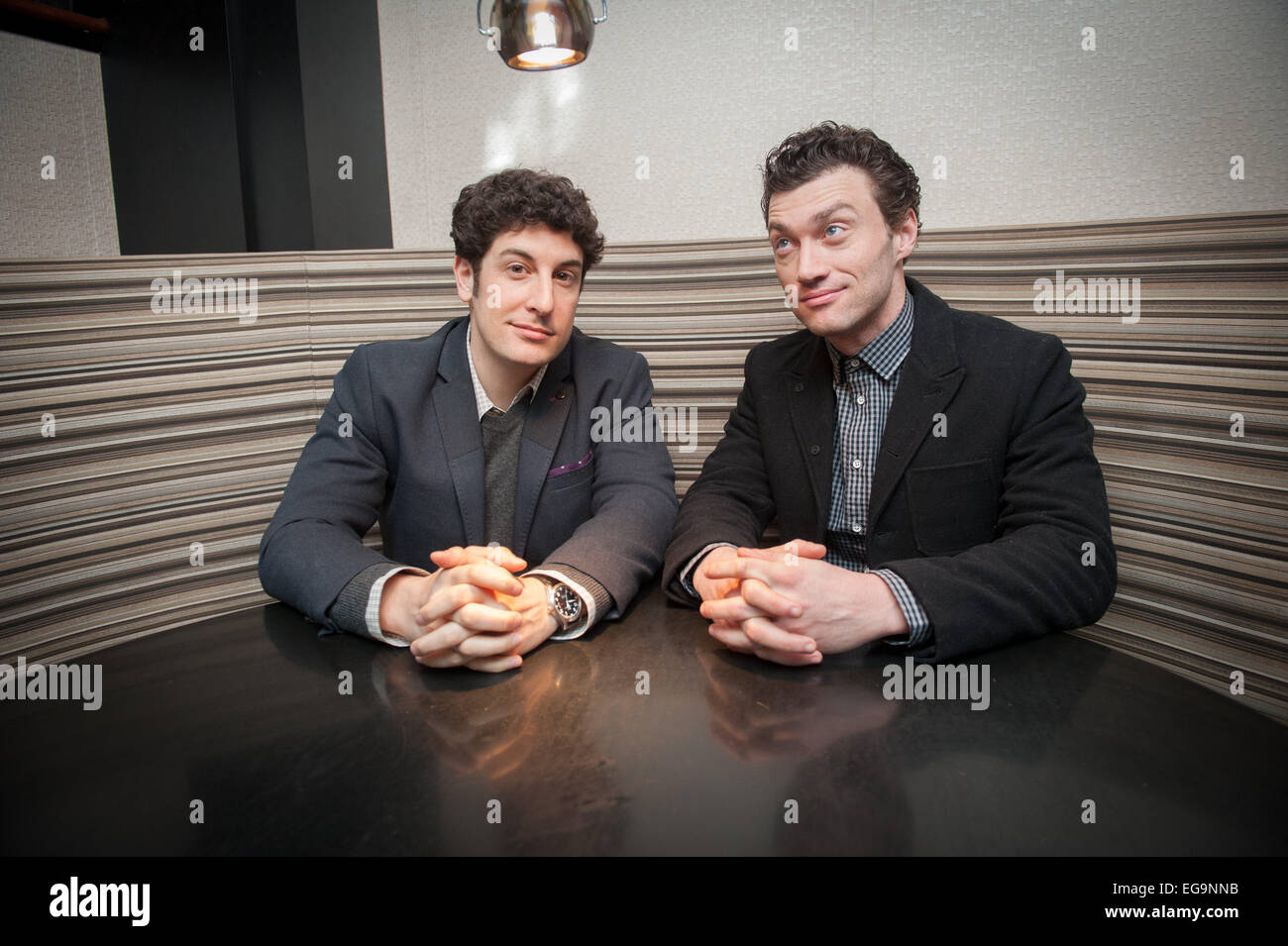Manhattan, New York, USA. 19th Feb, 2015. JASON BIGGS and BRYCE PINKHAM ...