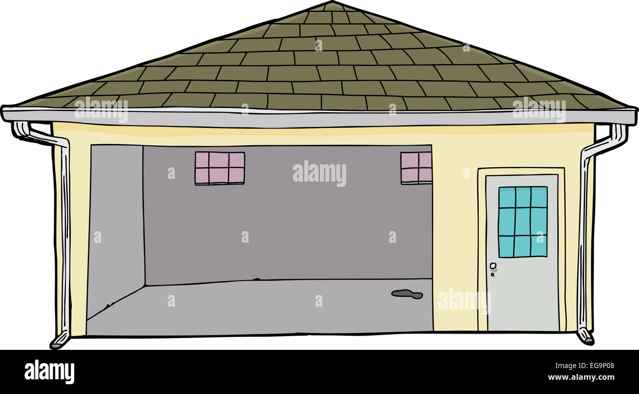 Single hand drawn cartoon garage hi-res stock photography and images ...
