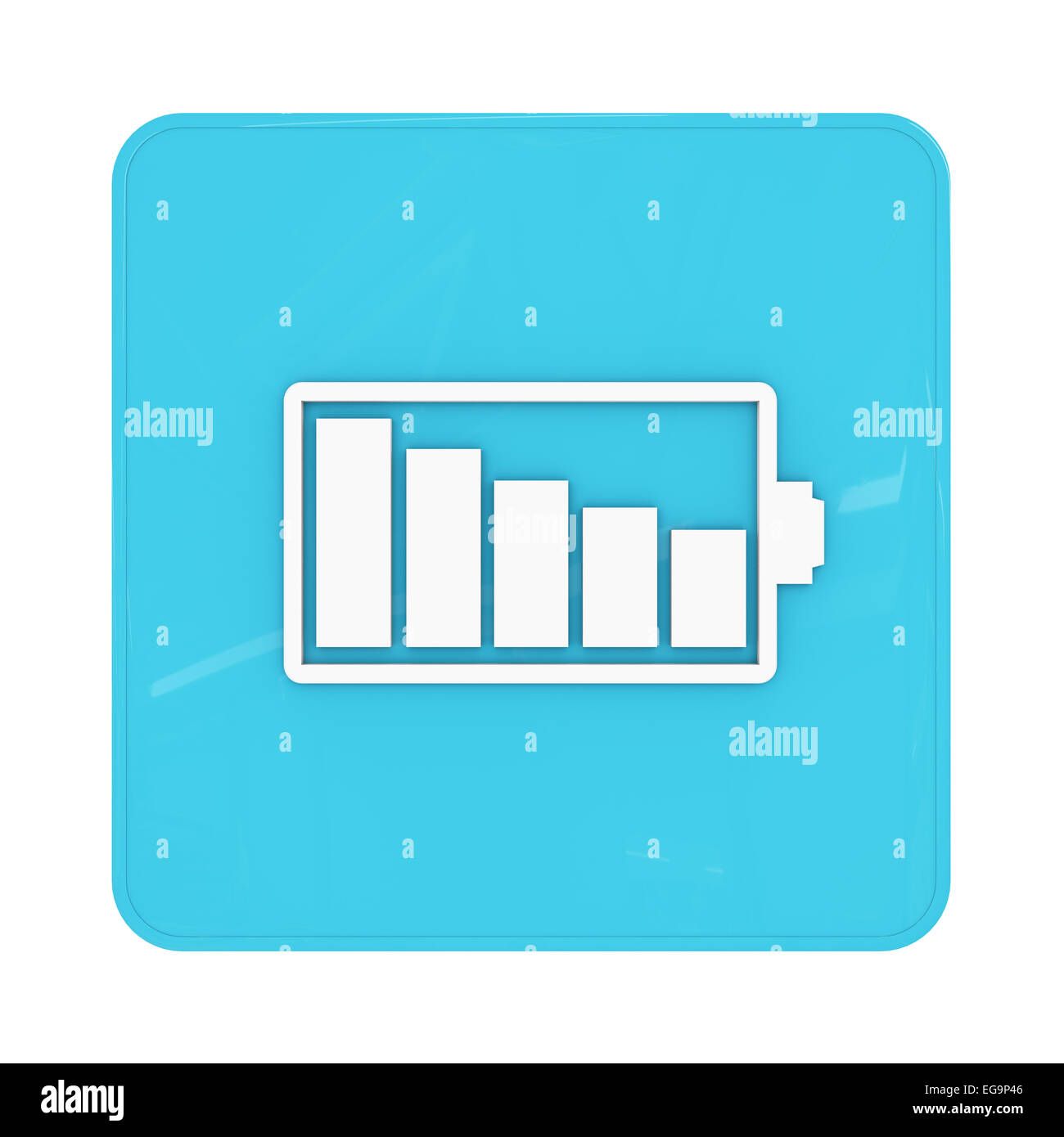 battery icon isolated on white background Stock Photo - Alamy