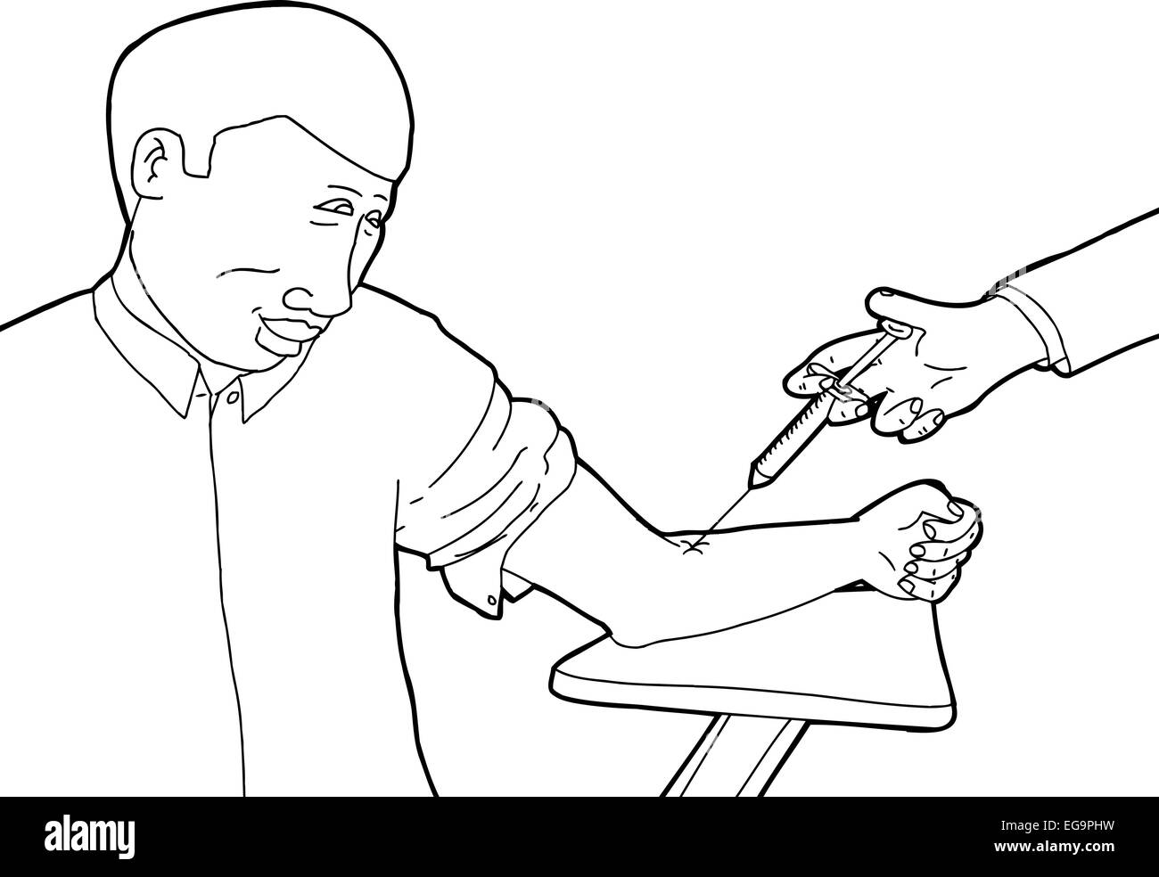 Cartoon vaccine Black and White Stock Photos & Images - Alamy