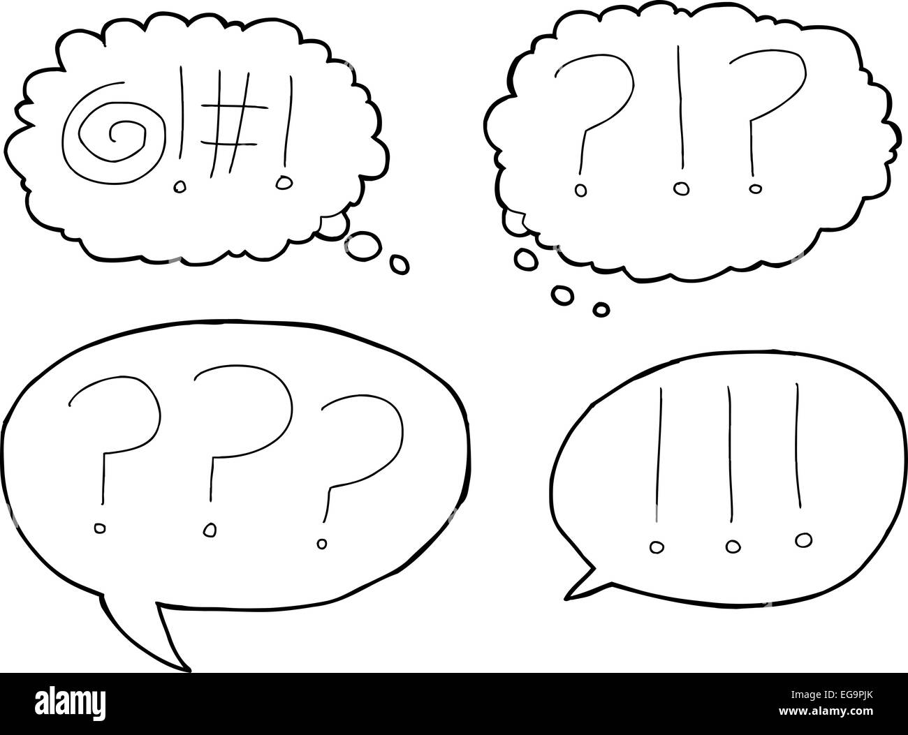 Cartoon yelling exclamation mark Cut Out Stock Images & Pictures - Alamy