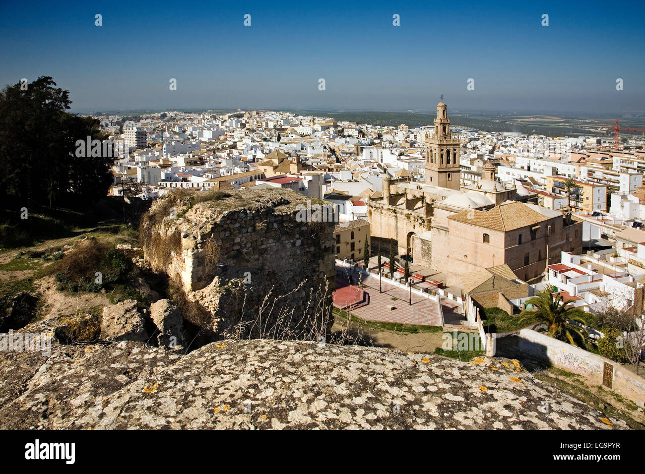 Walls San Miguel church Moron de la Frontera Sevilla Andalusia Spain ...