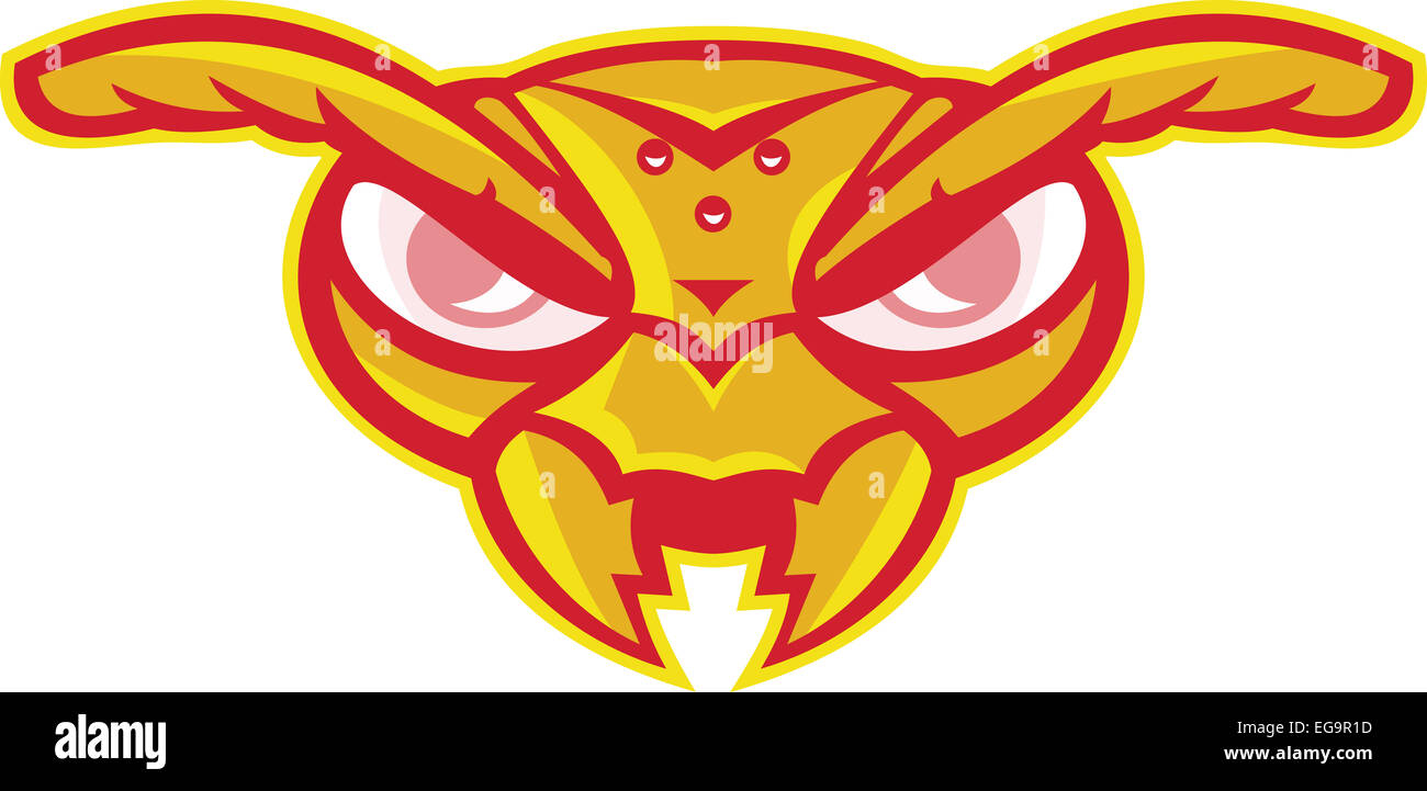 Illustration of an angry hornet wasp ant insect head mascot vespa ...