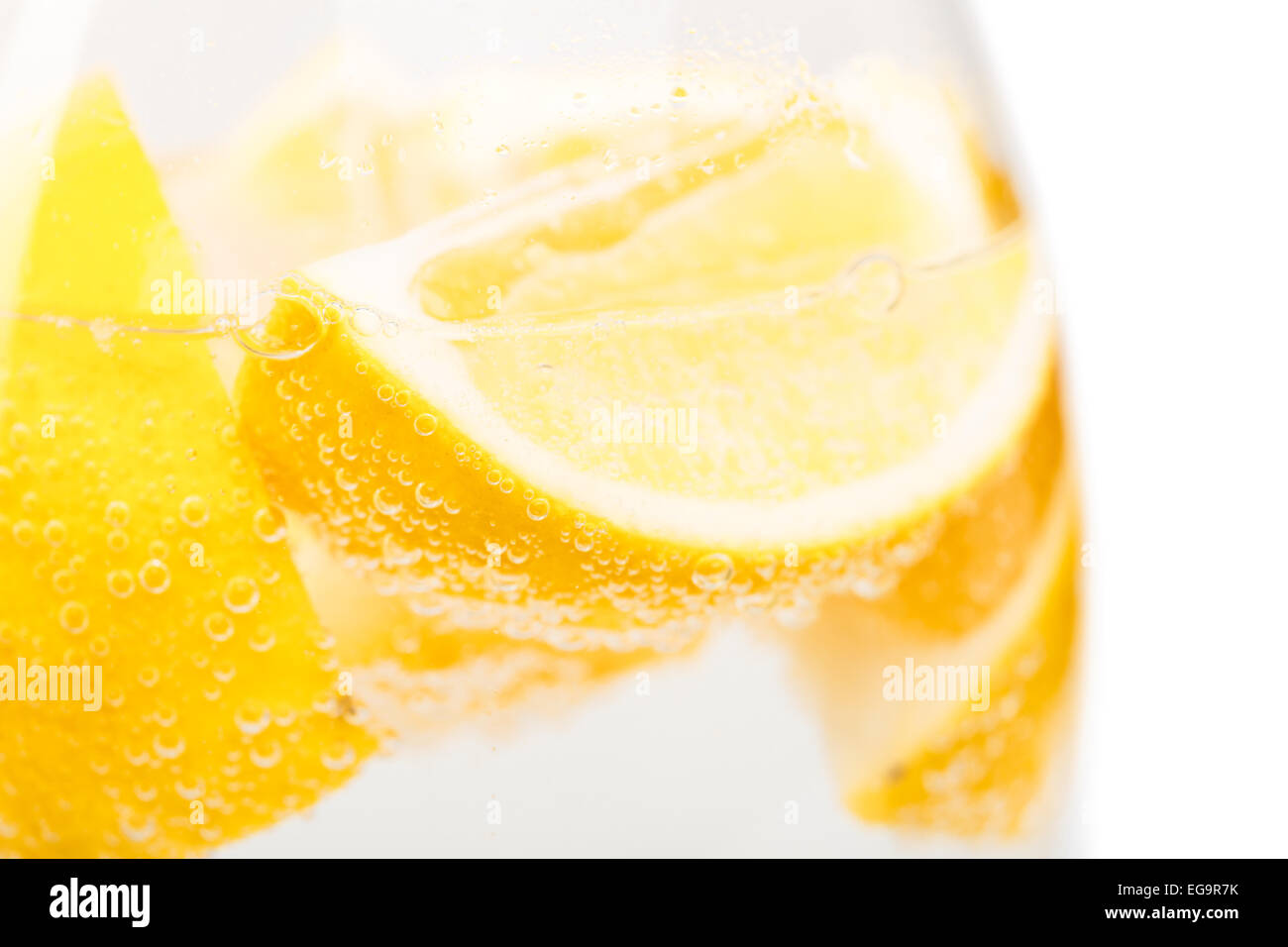 lemon in glass Stock Photo - Alamy