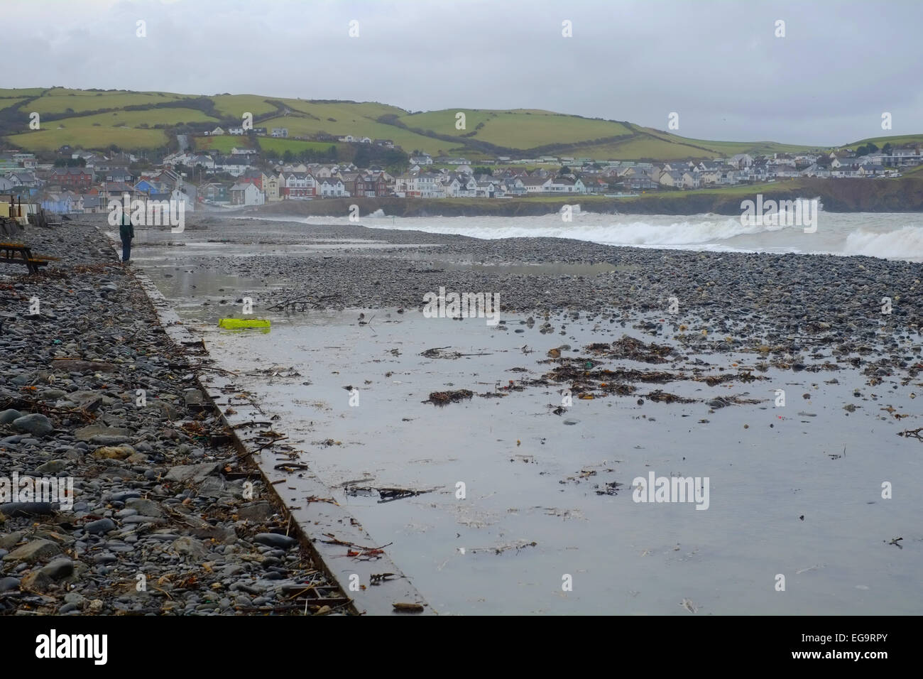 Borth houses flooding hi-res stock photography and images - Alamy