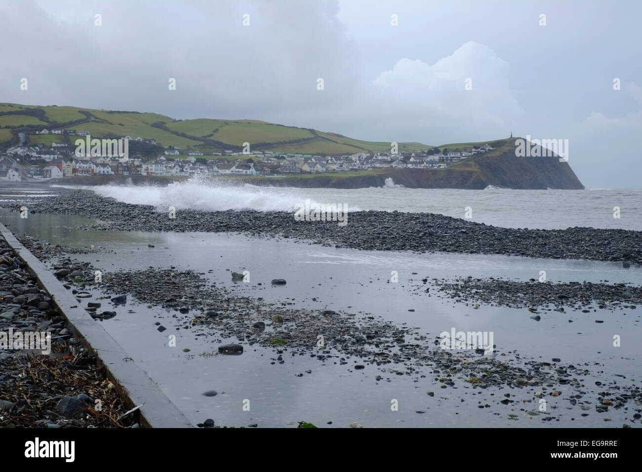 Borth houses flooding hi-res stock photography and images - Alamy