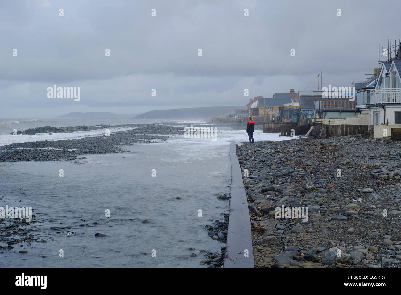 Borth houses flooding hi-res stock photography and images - Alamy