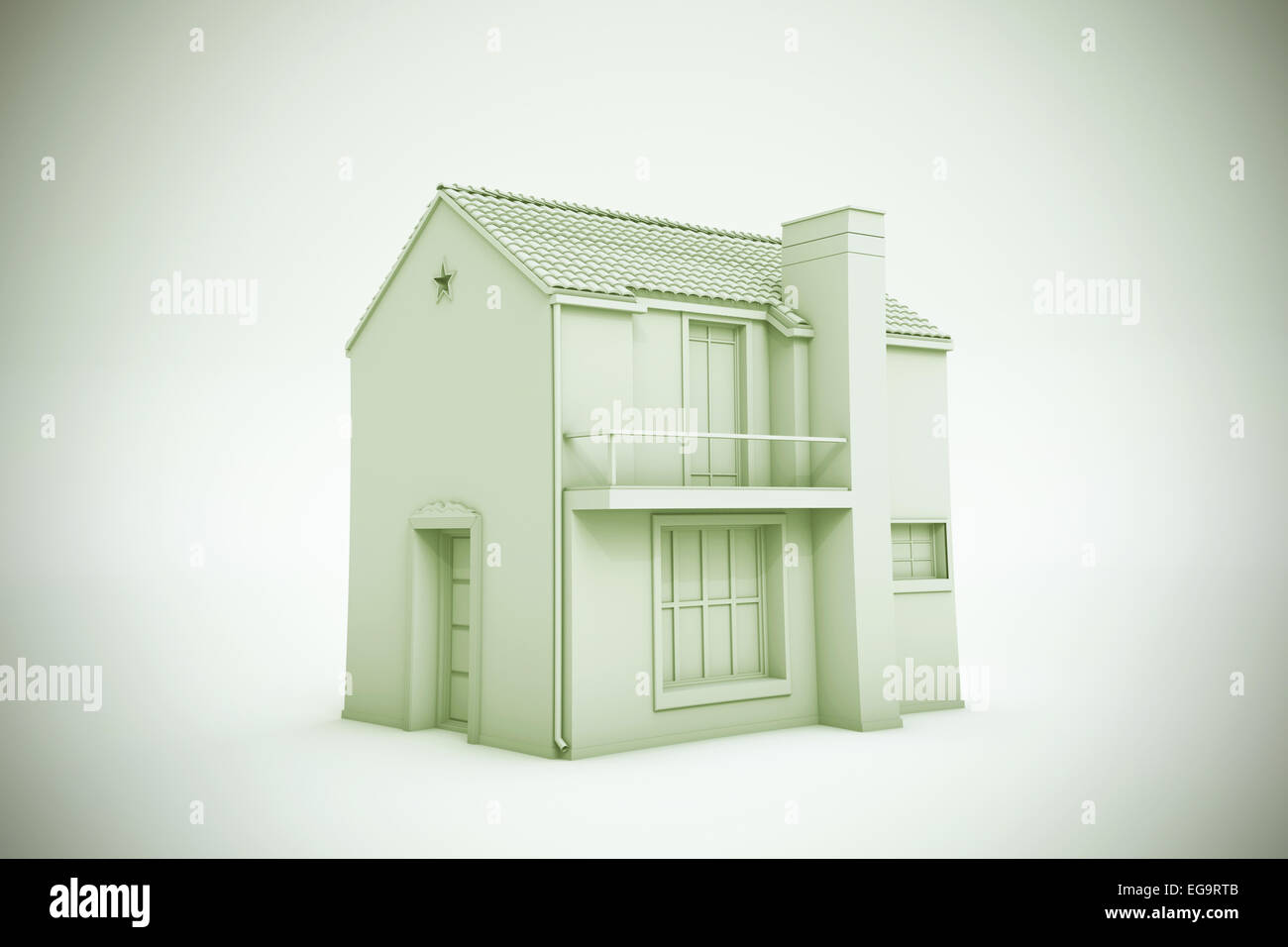 simple house model isolated on white background Stock Photo - Alamy