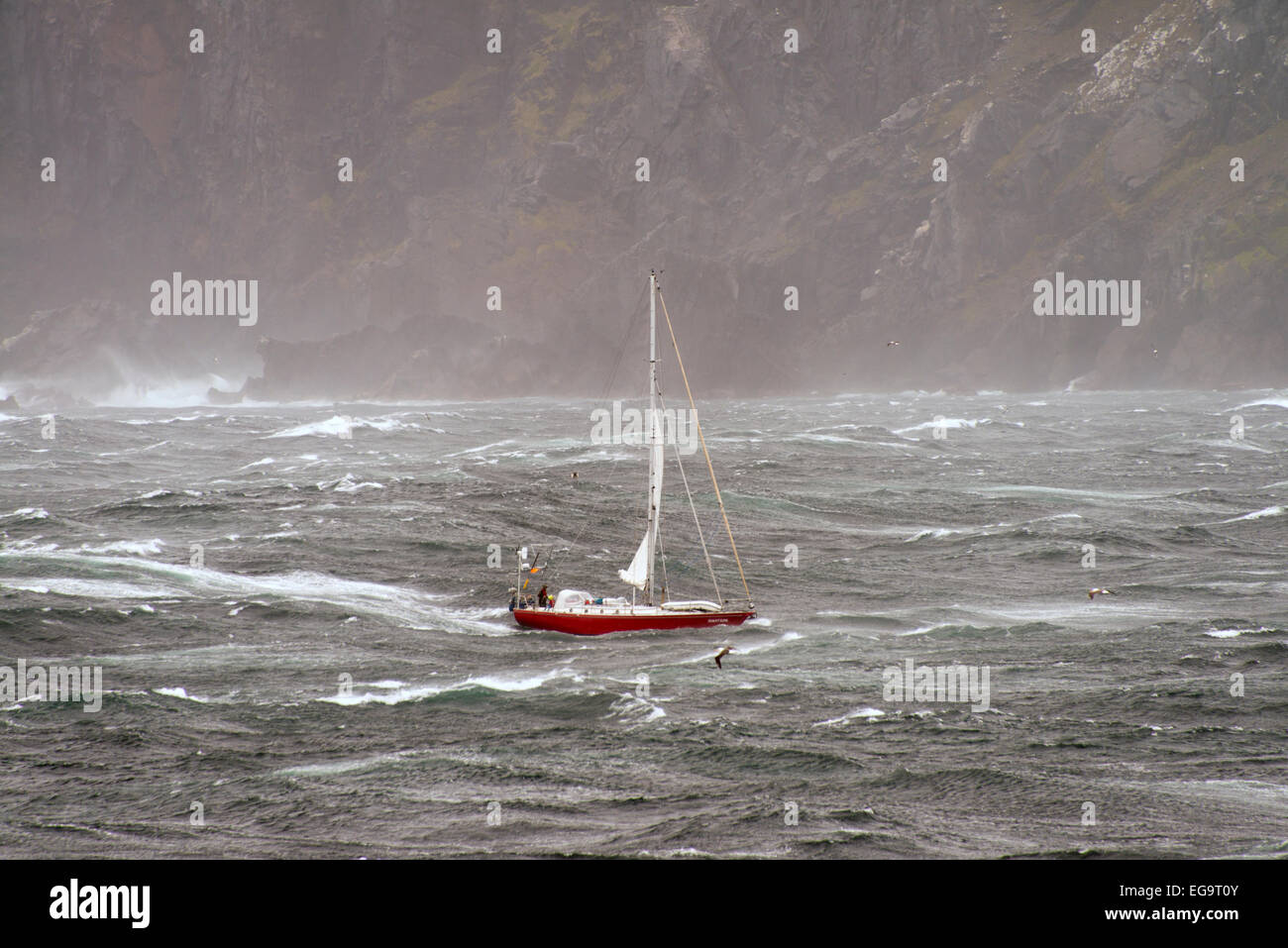 Yacht Jonathan rounding Cape Horn Tierra del Fuego Stock Photo - Alamy
