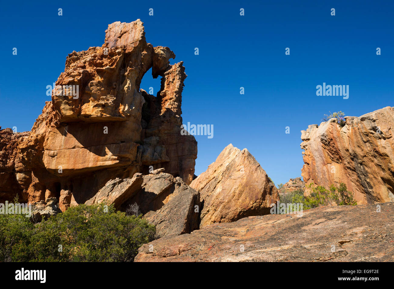 Rock formation at Stadsaal caves, Cederberg Wilderness, South Africa ...