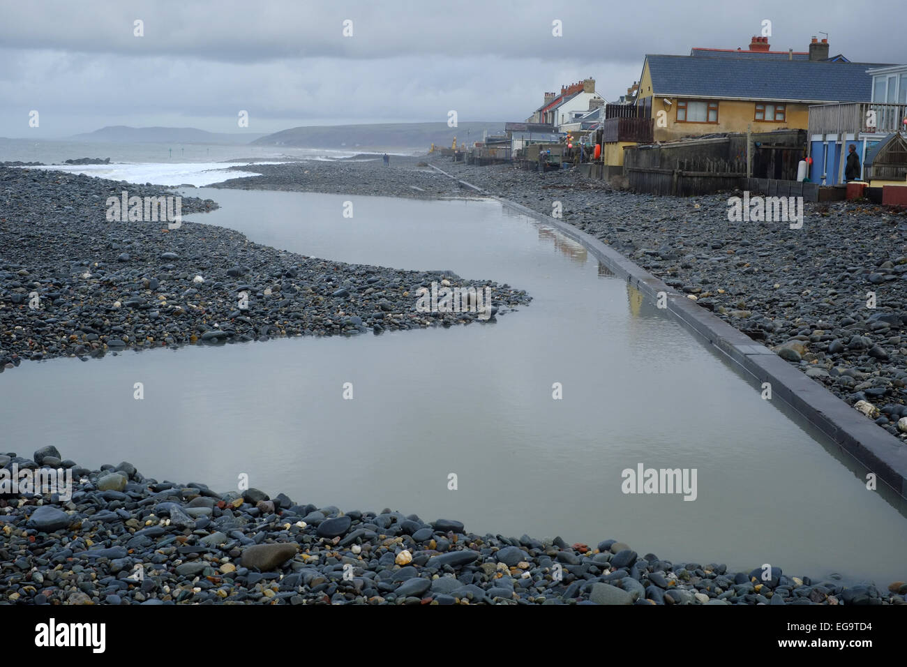 Borth houses flooding hi-res stock photography and images - Alamy