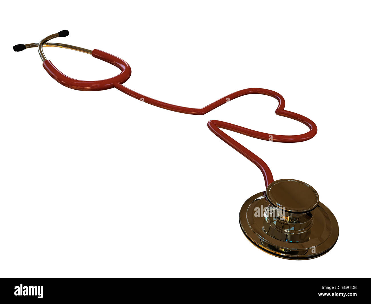 stethoscope heart shaped isolated on white background Stock Photo - Alamy