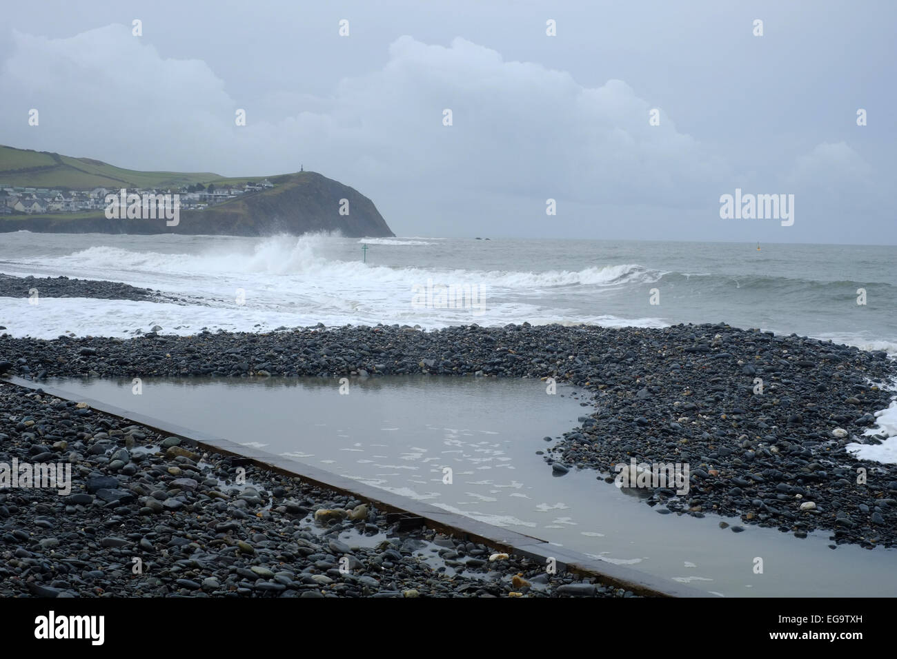 Borth houses flooding hi-res stock photography and images - Alamy