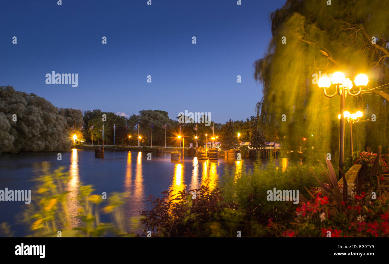 The evening pier Stock Photo - Alamy