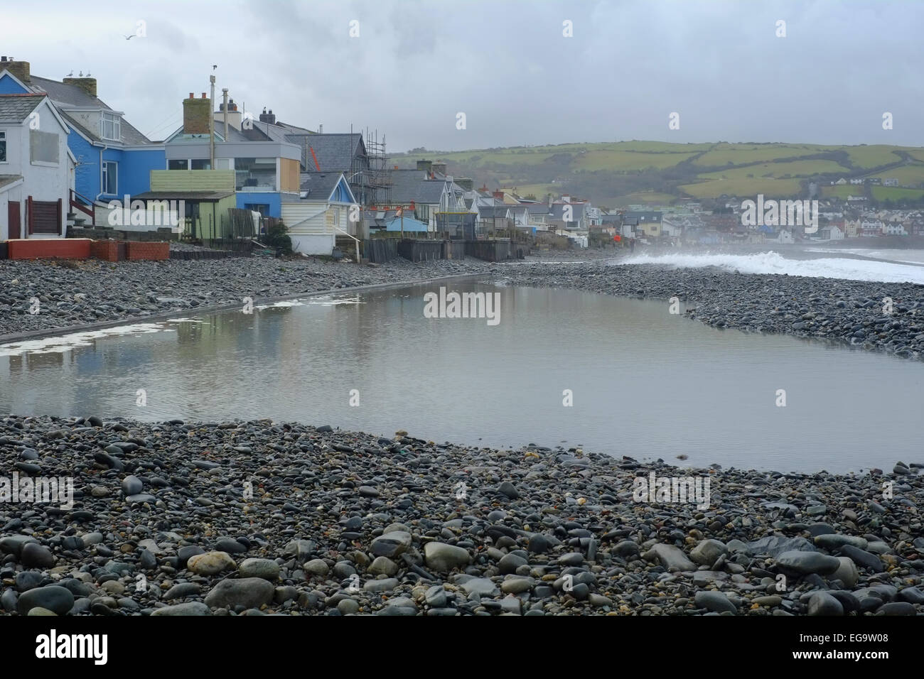 Borth houses flooding hi-res stock photography and images - Alamy