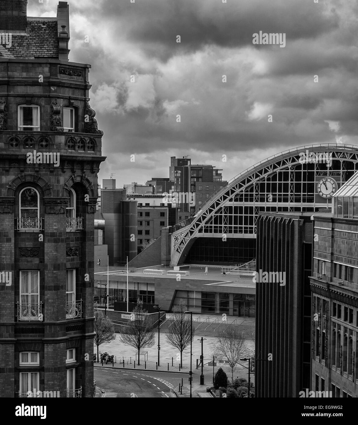 High level view looking toward Midland Hotel and Manchester Central ...