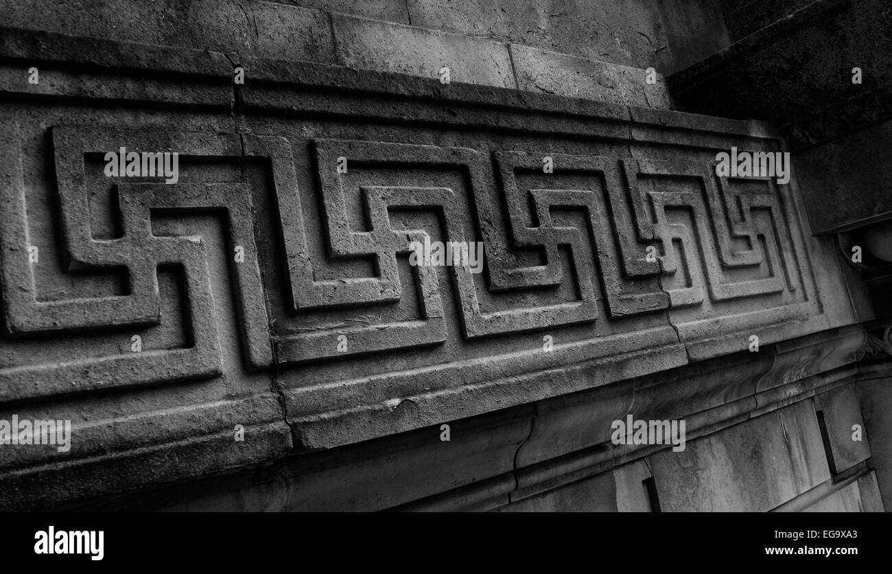 Secret symbols on building Black and White Stock Photos & Images - Alamy