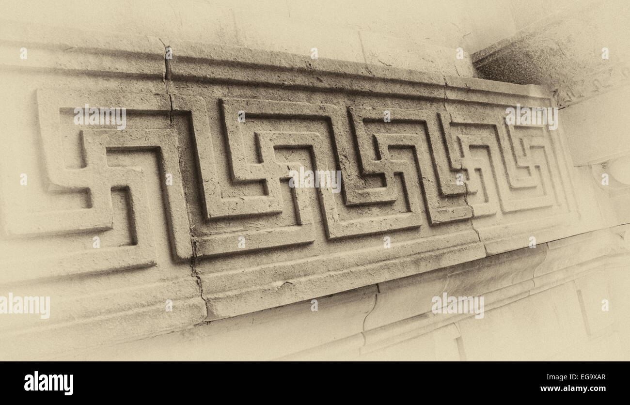 Stone carving with intricate pattern repeating Stock Photo - Alamy