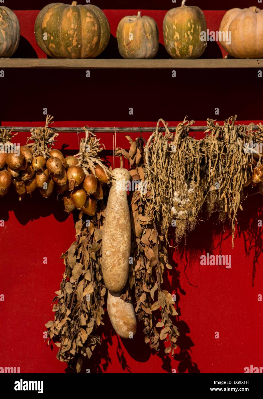 Produce drying in the sun Stock Photo - Alamy