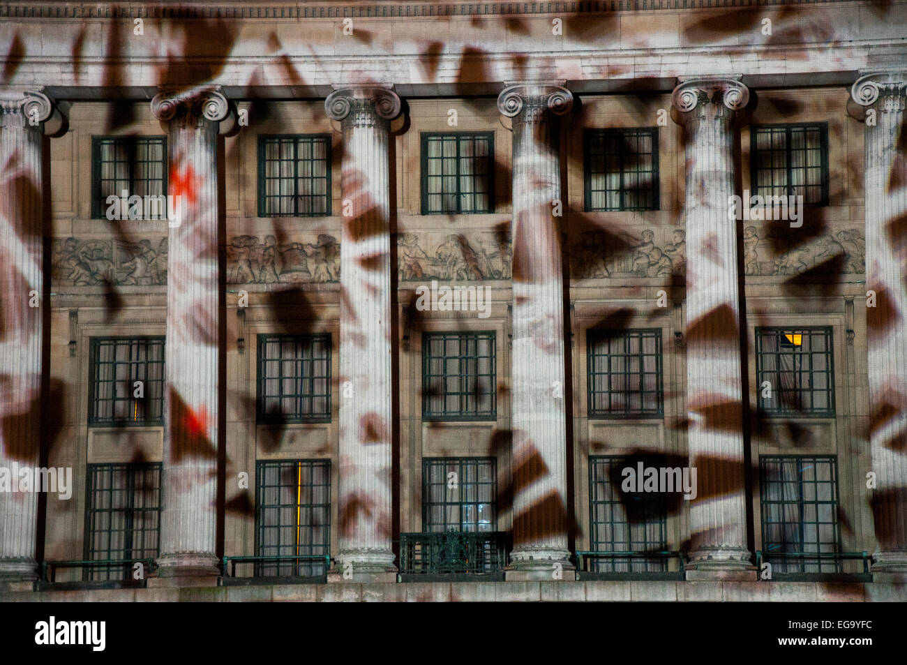 The Council House lit up as part of Light Night in Nottingham ...
