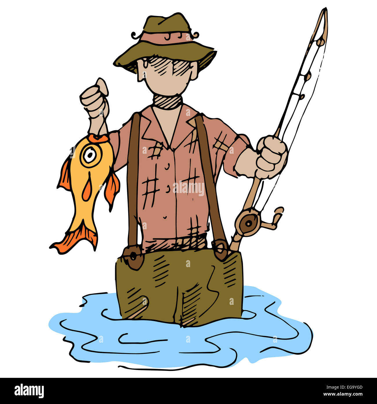 Poor Fisherman Cartoon