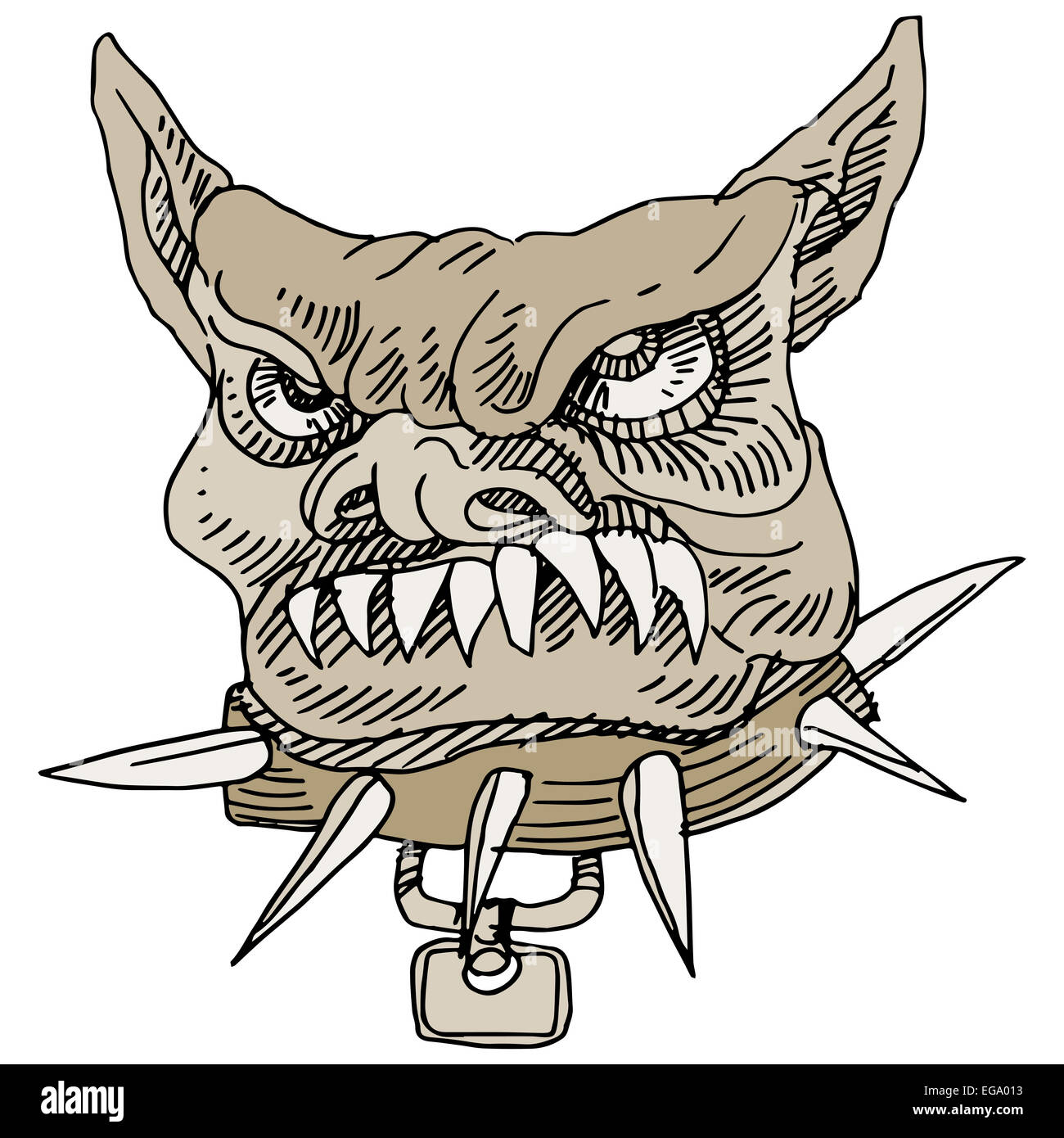 An image of a vicious bulldog Stock Photo - Alamy