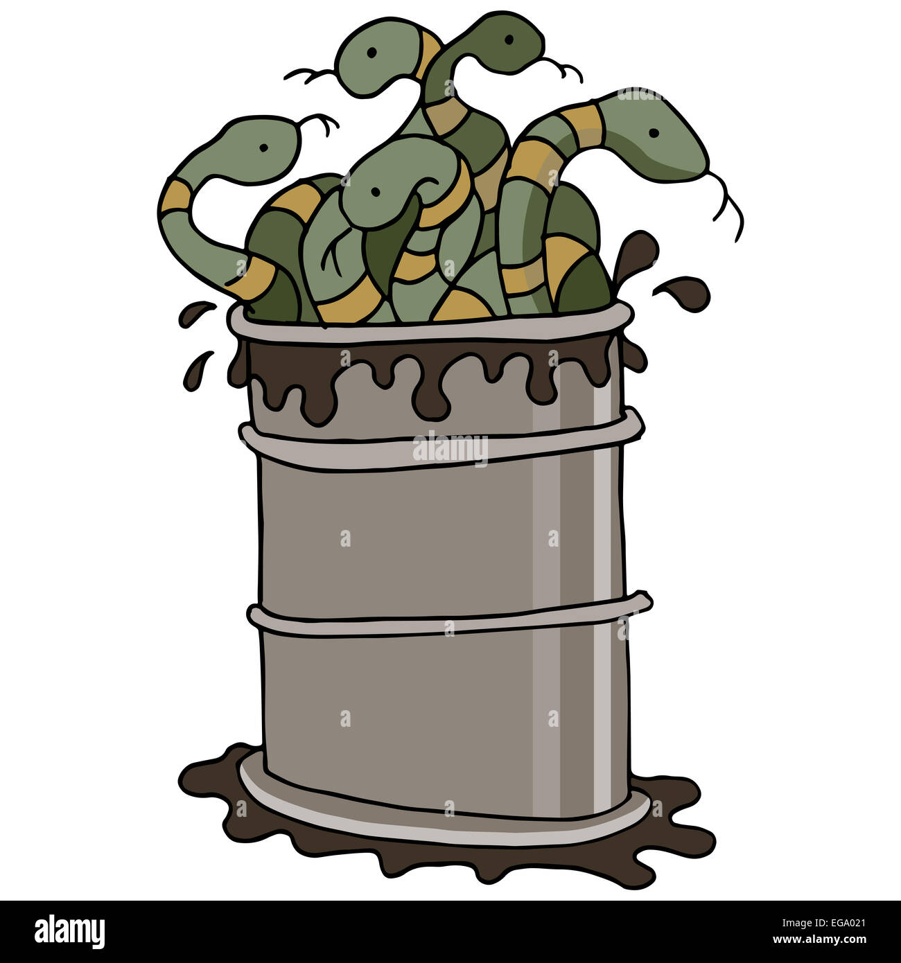 An image of a snake oil barrel Stock Photo - Alamy