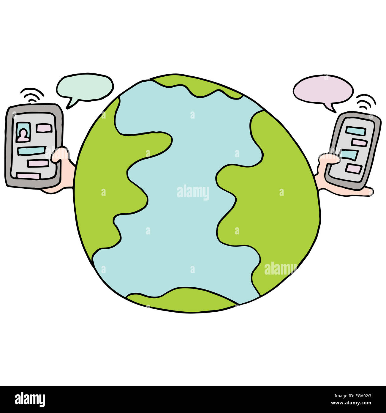 An image of a global text messaging service Stock Photo - Alamy